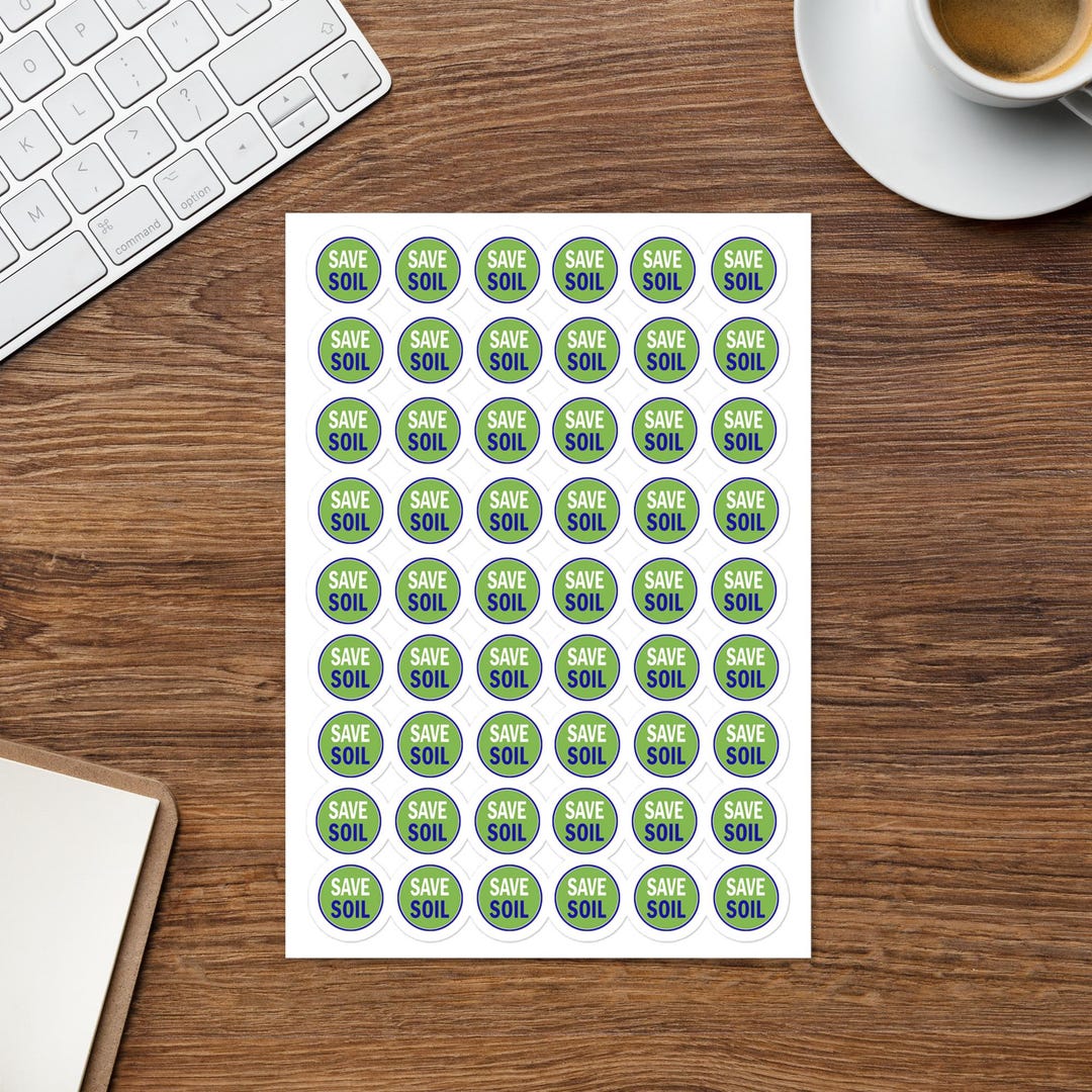 Save Soil Stickers, 54 Pack Small Vinyl Decals Sheet for Eco-friendly ...