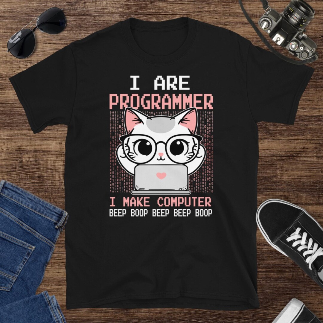 I Are Programmer T-shirt, Cute Cat Coding Tee, Gift for Coders, Tech Lover Apparel, Developer ...