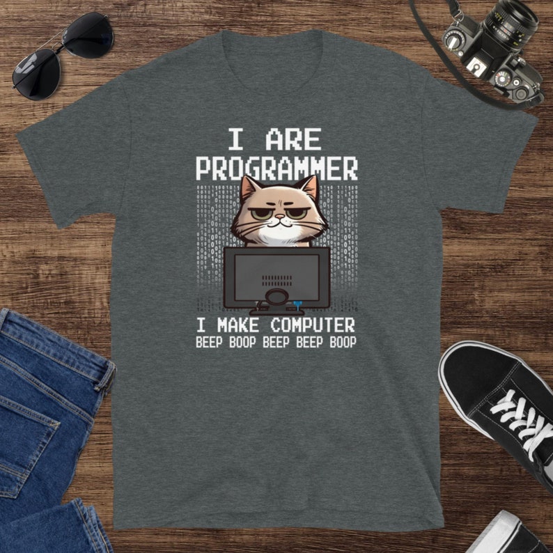 I Are Programmer T Shirt Cute Cat Coding Tee T For Coders Tech
