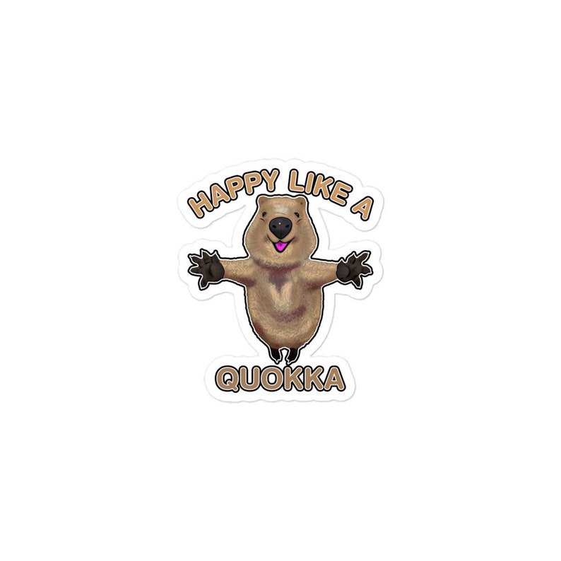 Happy Like A Quokka Sticker Quokka Smile - Etsy