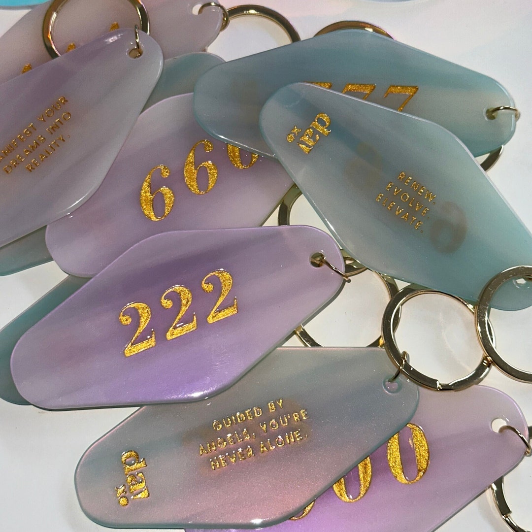 222 Angel Number Keychain: Trust the Process, Lucky Charm - Etsy