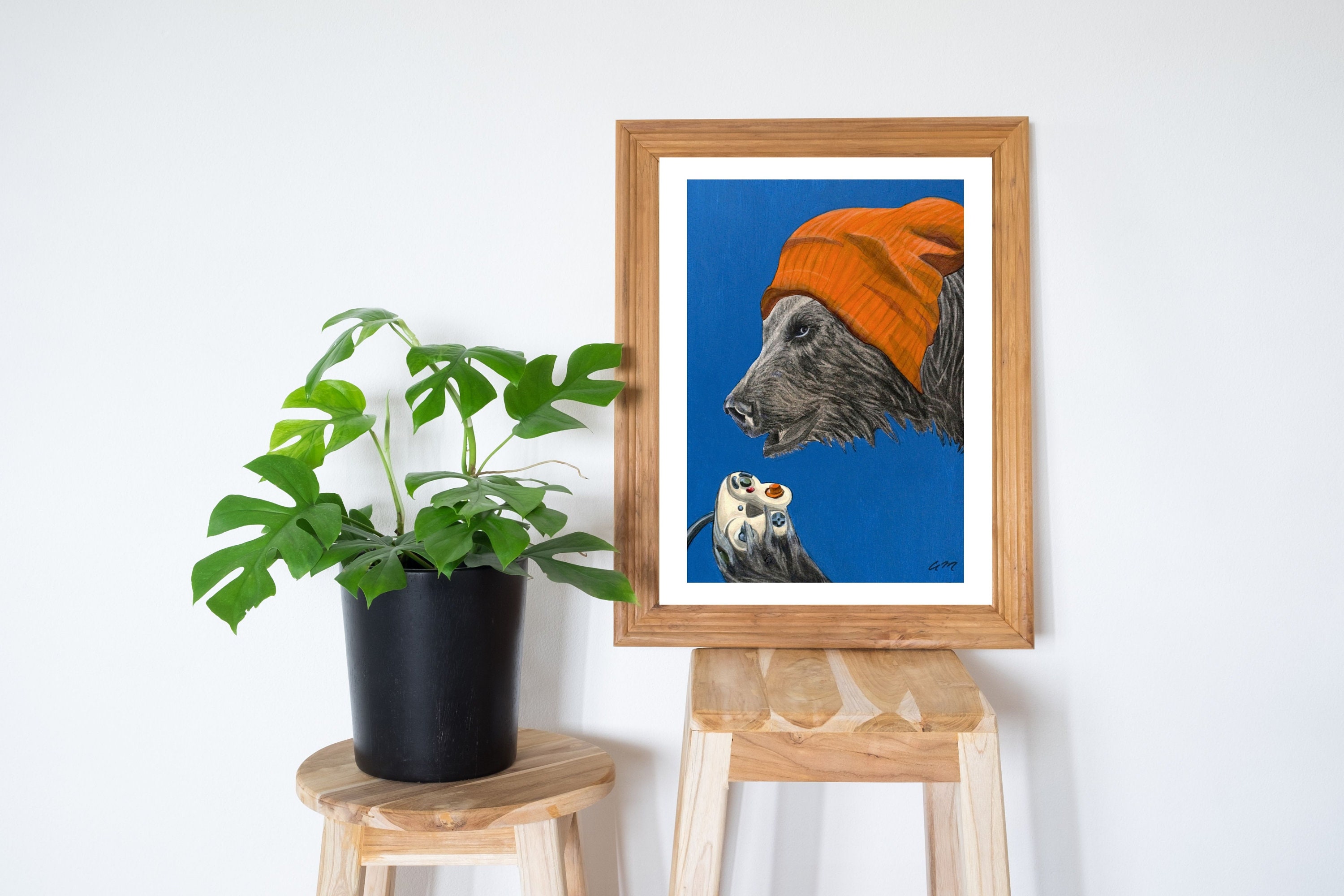 Gamer Bear Acrylic Painting Nintendo Video Game Art Funny - Etsy Australia