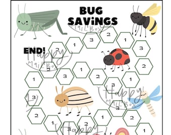 Bug Savings Challenge for Kids With Cash Envelope - Etsy