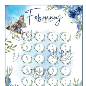 Wild Beauty Monthly Savings Challenge and Cash Envelope- February - Etsy