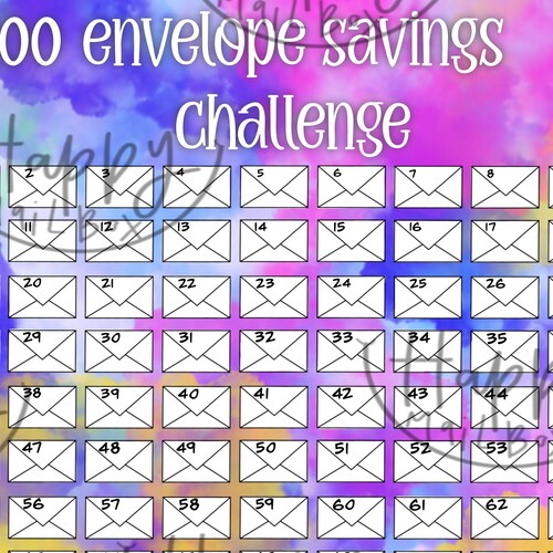 Winter Savings Challenge Cash Envelope - Etsy