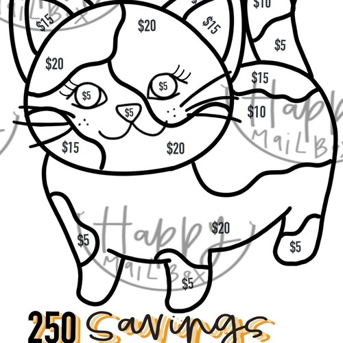 Color Me Saving Challenge Cash Envelope Savings Tracker - Etsy