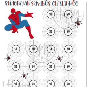 The Amazing Spiderman Savings Challenge - Etsy