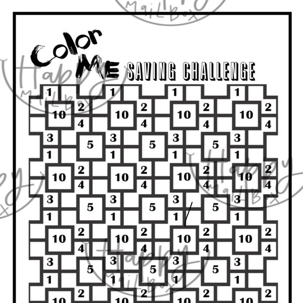 Saving Challenge Printable - Etsy