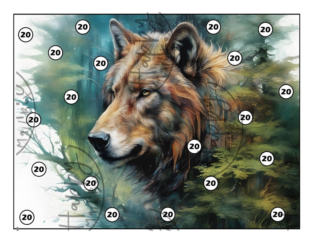 Wolf Savings Challenge and Cash Envelope - Etsy