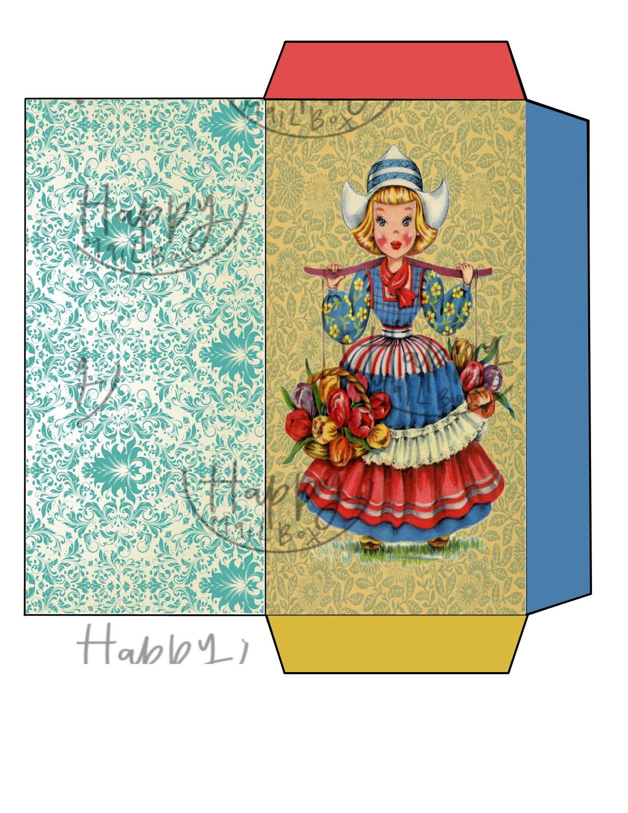 Dutch Paper Doll Savings Challenge and Cash Envelope - Etsy