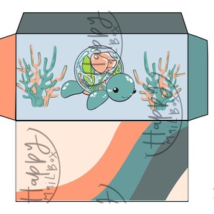 Turtle Savings Challenge With Cash Envelope - Etsy