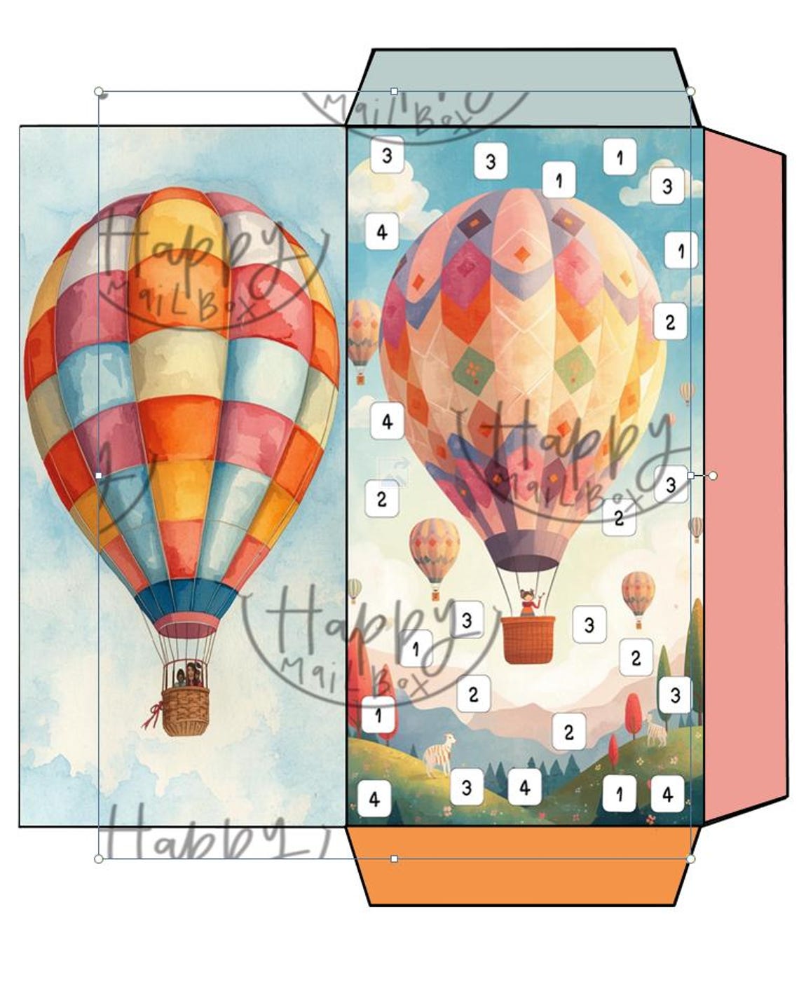 Hot Air Balloon Envelope Savings Set of 6 - Etsy