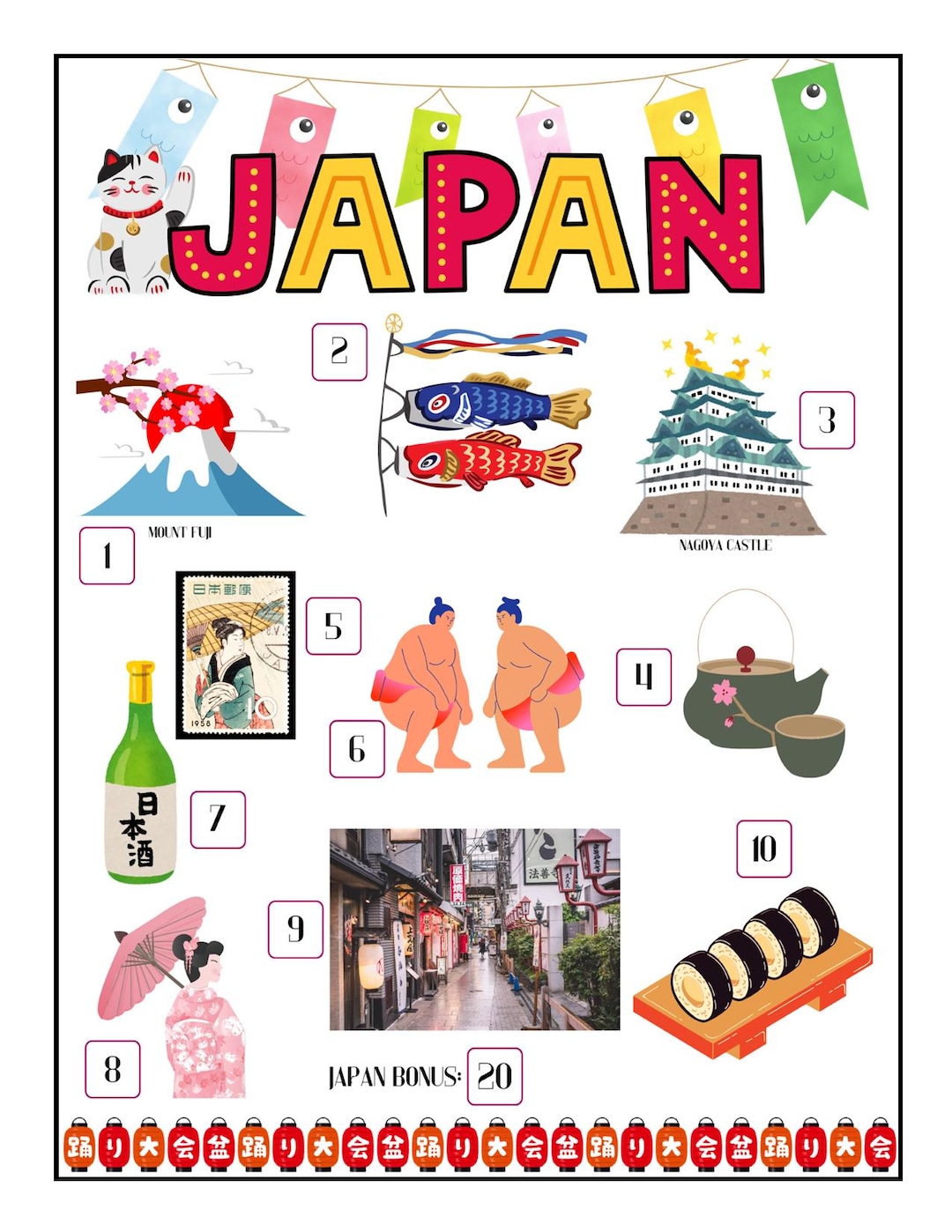 Japan Saving Challenge and Cash Envelope - Etsy