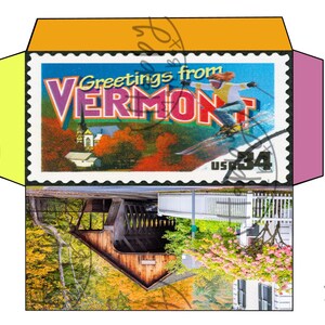 Vermont the 14th State Savings Challenge and Cash Envelope - Etsy