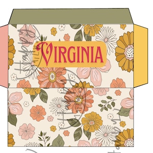 Virginia the 10st State Savings Challenge and Cash Envelope - Etsy