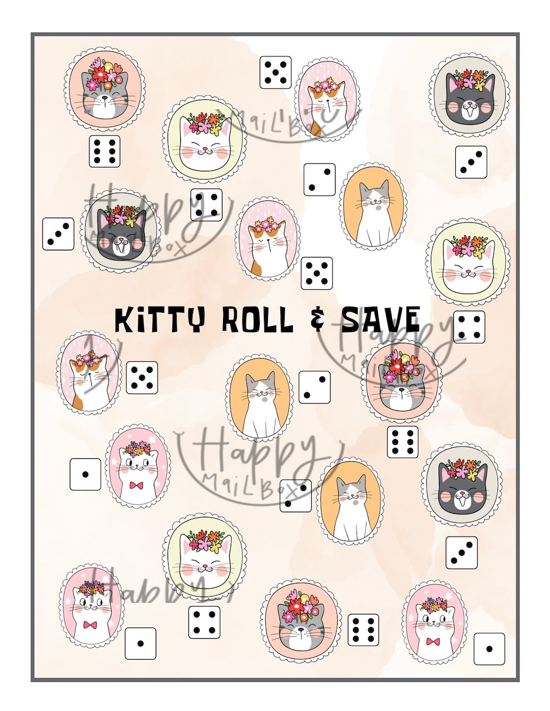 Kitty Roll and Save Bundle With Cash Envelope - Etsy