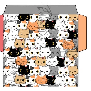 Cat Mini Roll and Save Savings Challenges and Cash Envelope - Etsy