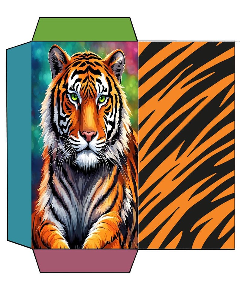 Tiger Savings and Cash Envelope - Etsy