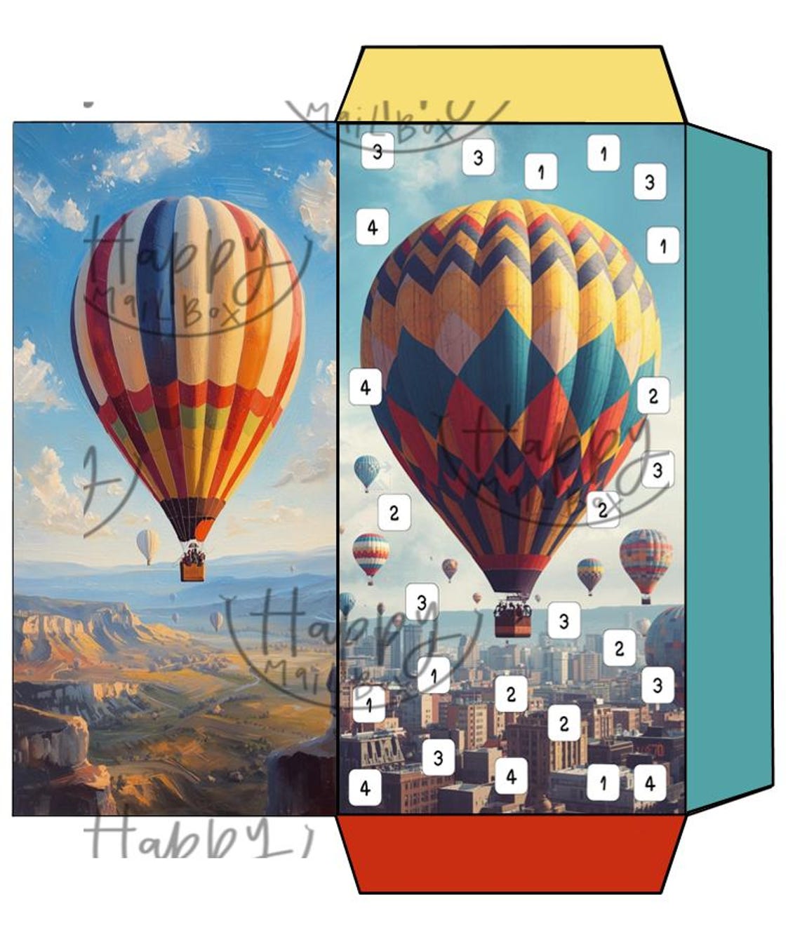 Hot Air Balloon Envelope Savings Set of 6 - Etsy