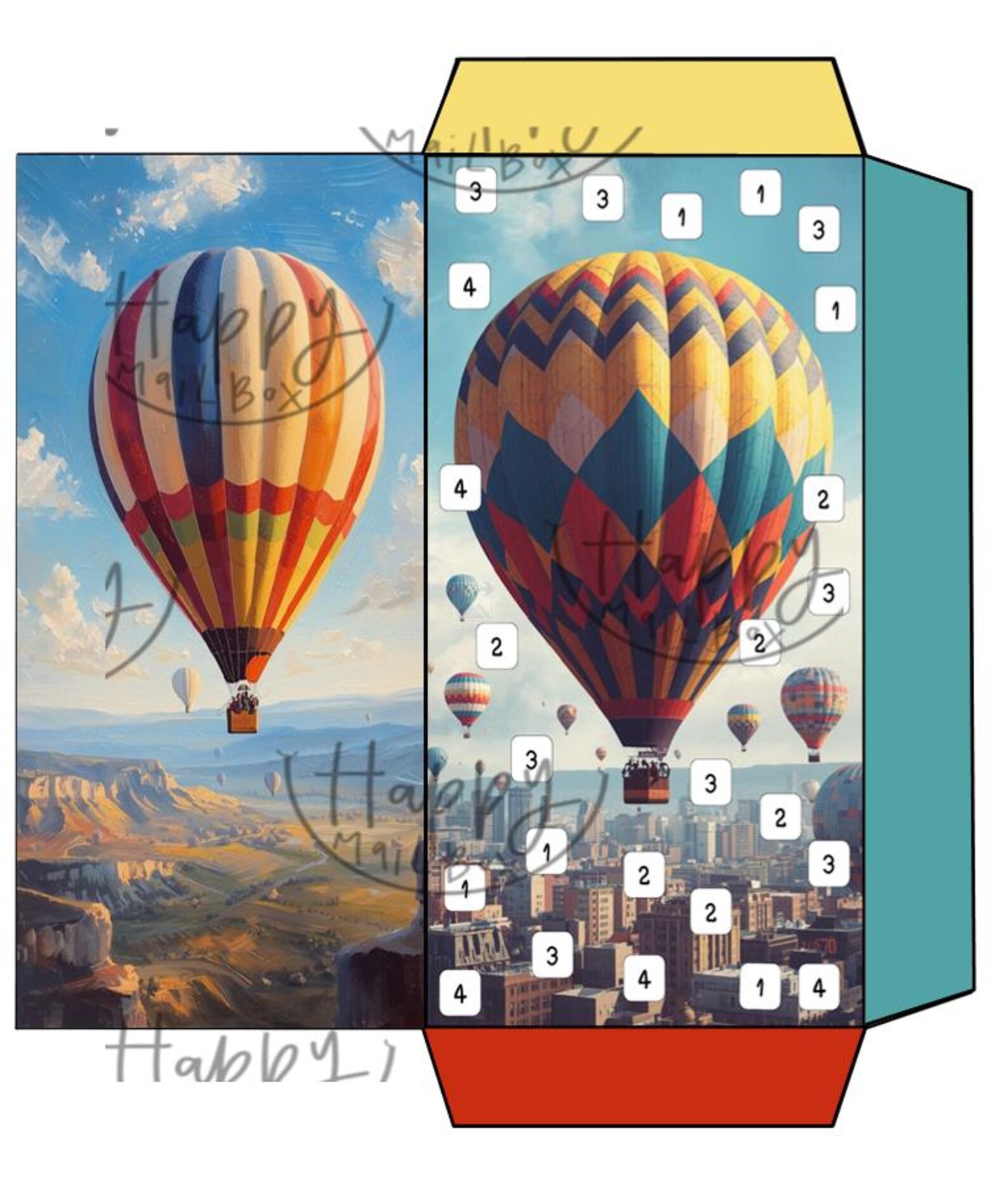 Hot Air Balloon Envelope Savings Set of 6 - Etsy