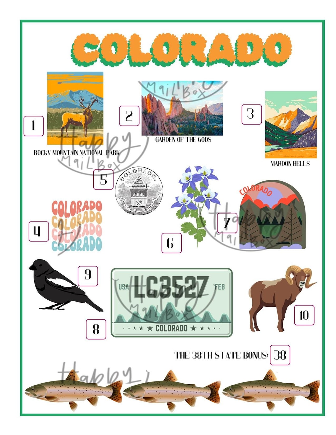 Colorado the 38th State Savings Challenge and Cash Envelope - Etsy