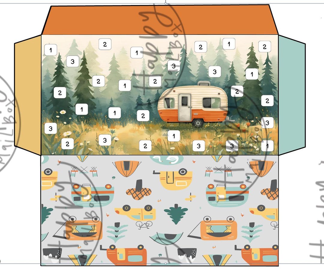 Camping Savings Challenge Envelopes, Set of 3 + Bonus - Etsy