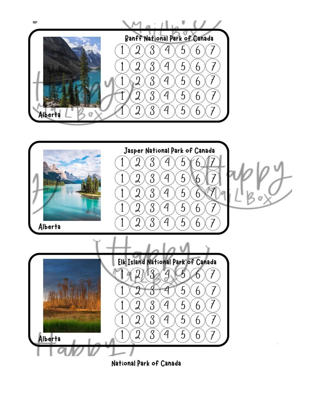 National Parks of Canada Mini Savings Challenge and Dashboard - Etsy