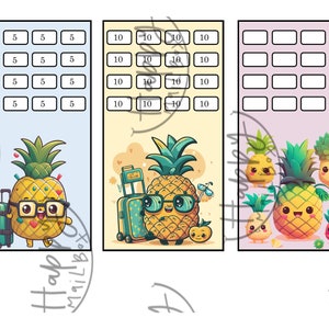 Pineapple Mini Savings Challenges and Cash Envelopes - Etsy