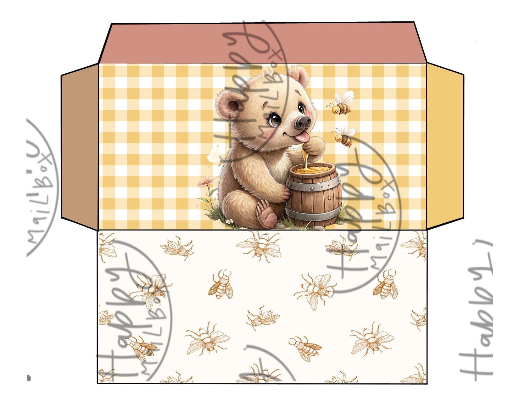 Honey Bear Savings Challenge and Cash Envelope - Etsy