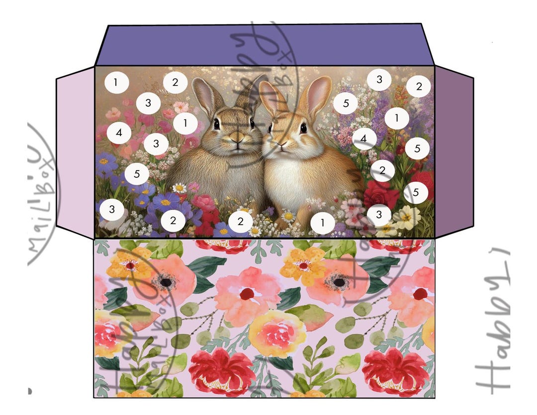 Bunny Envelope Savings Set - Etsy