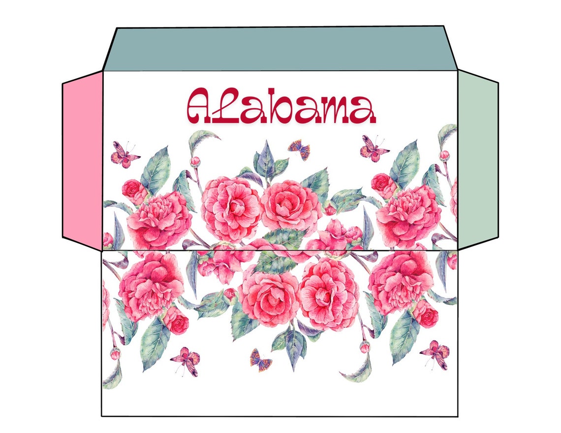 Alabama the 22nd State Savings Challenge and Cash Envelope - Etsy