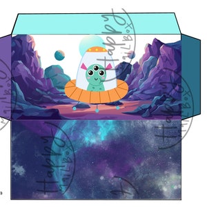 Mini Alien Saving Challenges and Cash Envelope - Etsy