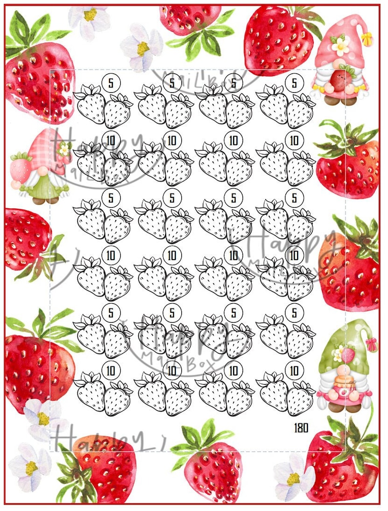 Strawberry Gnome Savings Bundle With Cash Envelope - Etsy