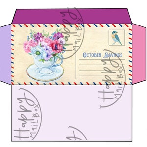 Post Card Savings Challenges and Cash Envelopes- Months Oct, Nov, and ...