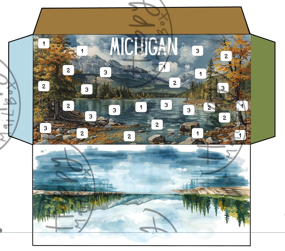 50 States Envelope Challenges- Set 3- Hawaii-nebraska-nevada-new ...