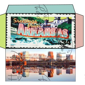 Arkansas the 25th State Savings Challenge and Cash Envelope - Etsy