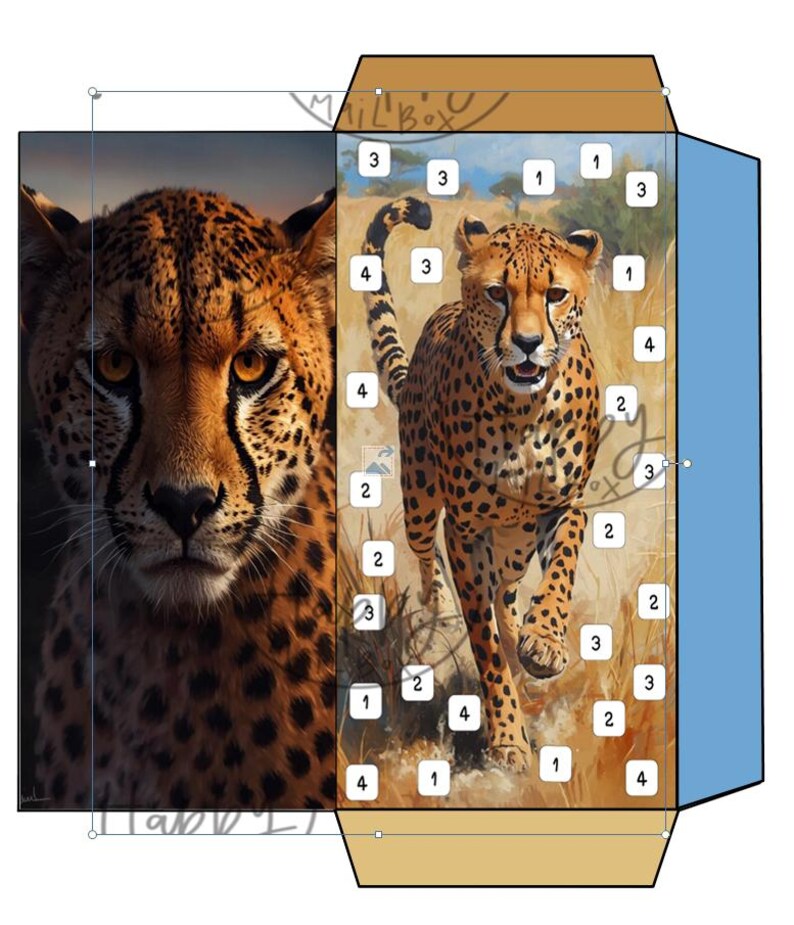 Cheetah Envelope Savings Set of 3 - Etsy