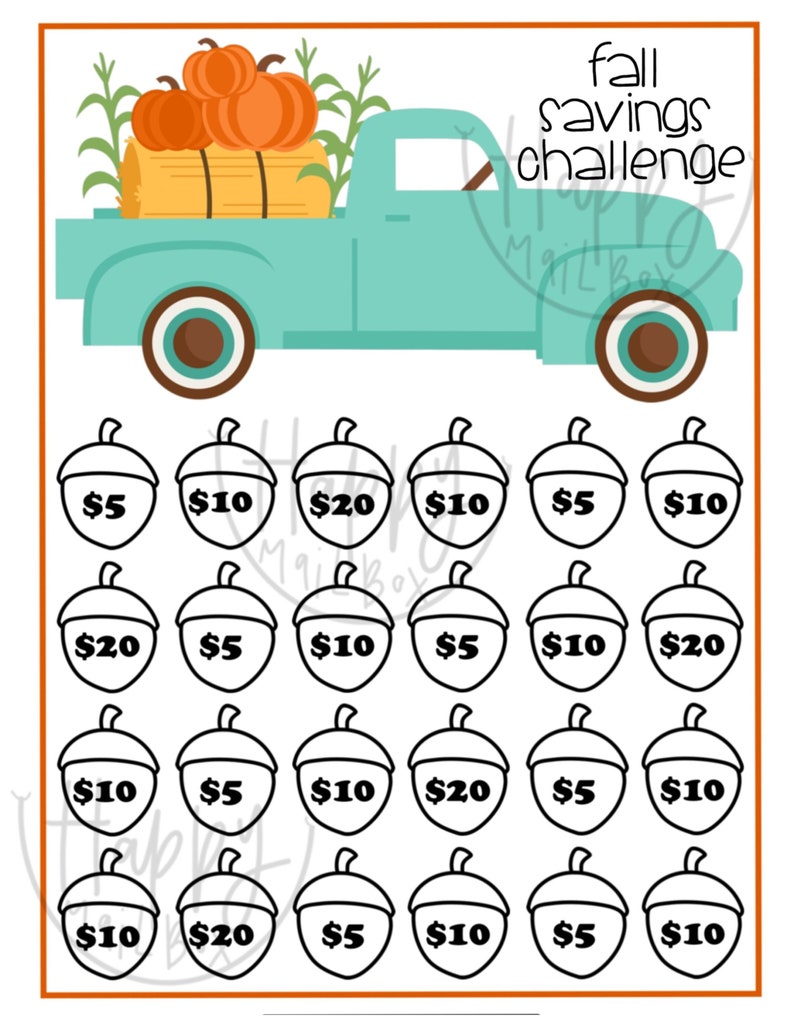 Fall Savings Challenge - Etsy