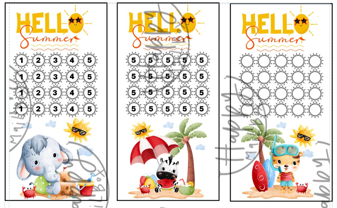 Hello Summer Mini Savings Challenges and Cash Envelope - Etsy