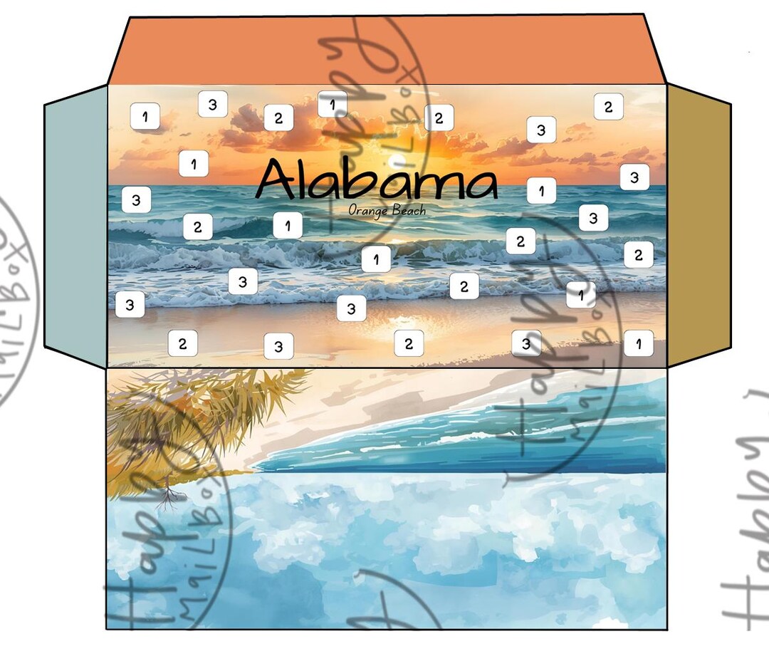 First Set- in 50 States Envelope Savings Challenges- Alabama-alaska ...