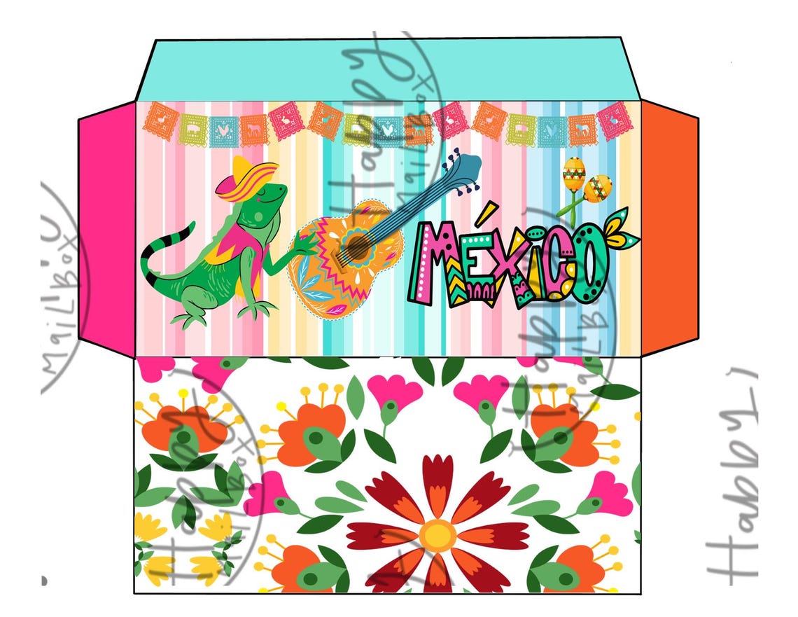Mexico Savings Challenge and Cash Envelope - Etsy