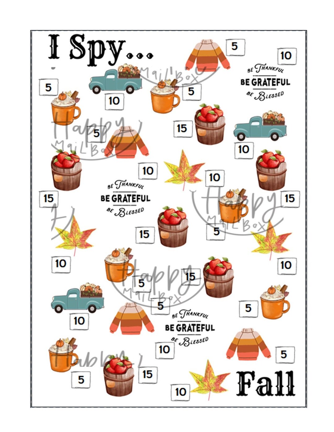 I Spy Fall Savings and Cash Envelope - Etsy