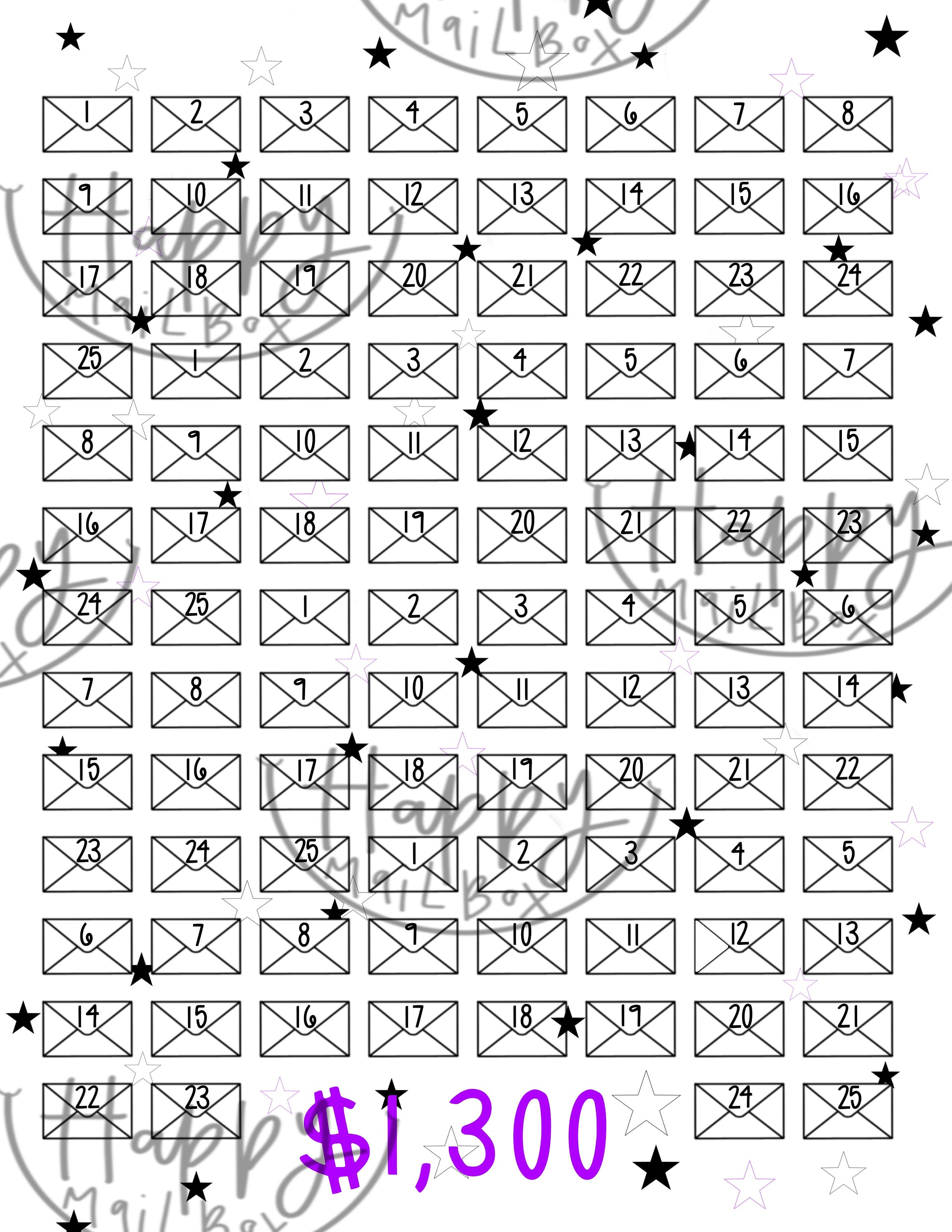 The 100 Envelope Challenge With A Twist! - Etsy
