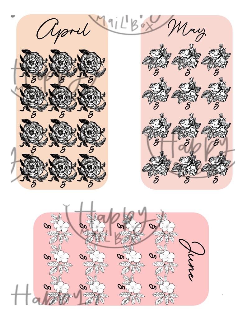 Mini Flower Saving Challenges April May June With Cash - Etsy