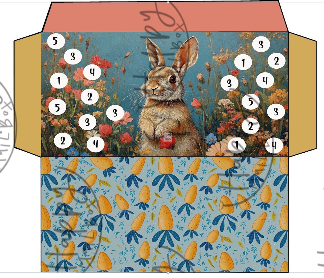 Bunny Envelope Savings Set- Bag of Money - Etsy