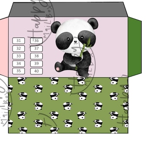52 Week Panda Savings Challenge and Cash Envelopes - Etsy