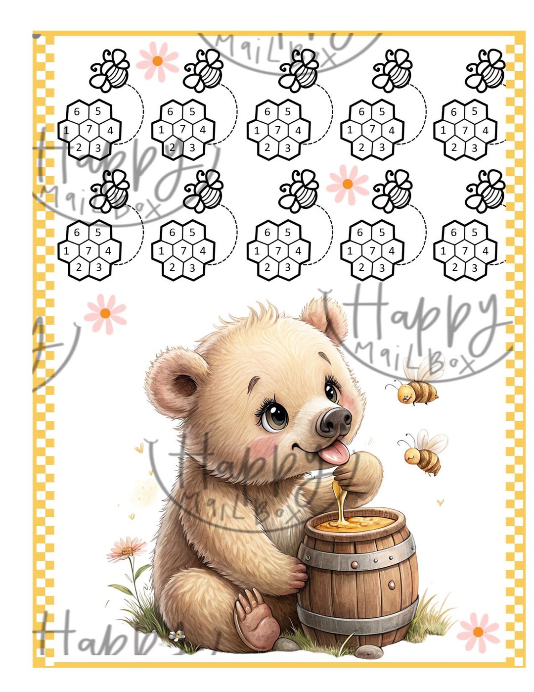 Honey Bear Savings Challenge and Cash Envelope - Etsy