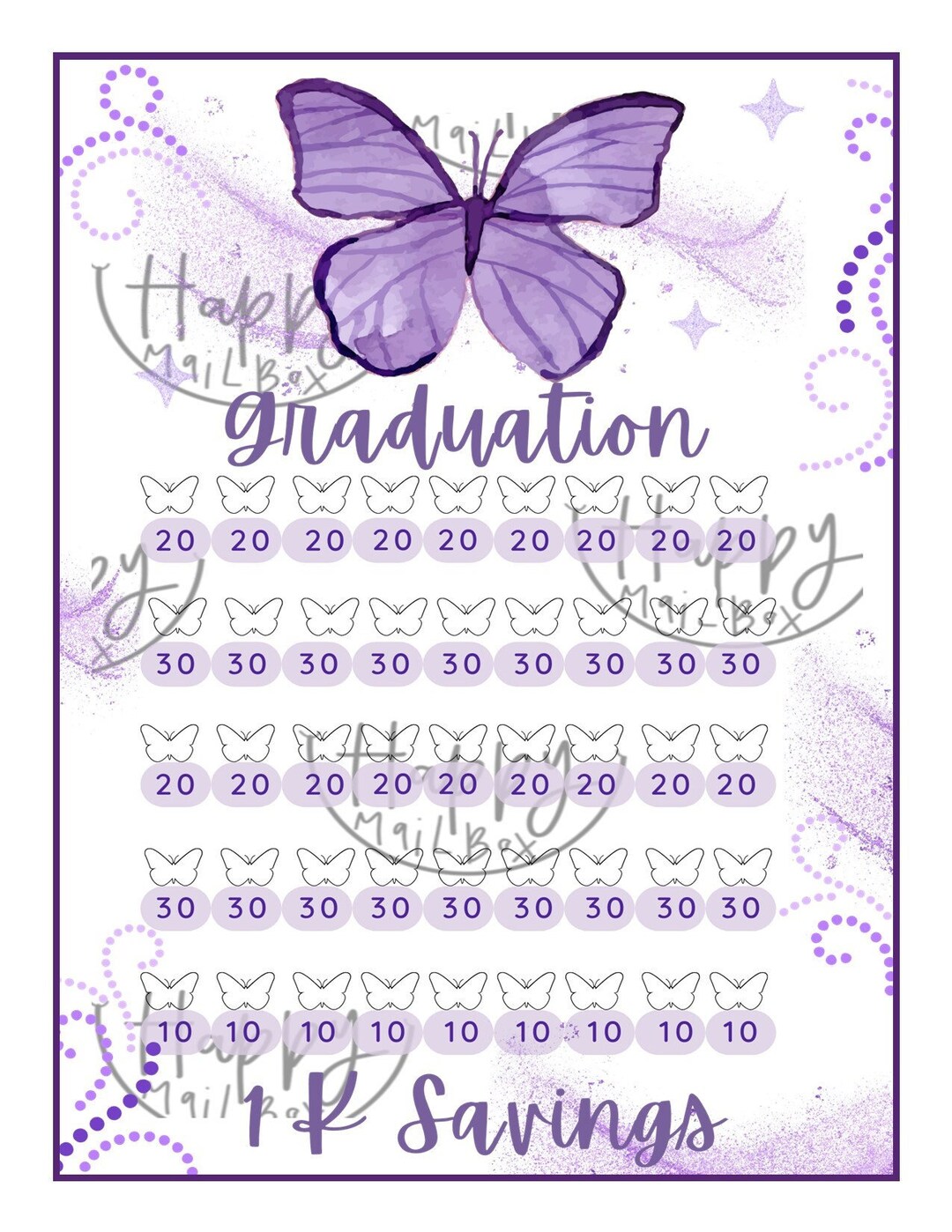 1k Graduation Savings Challenge and Cash Envelope - Etsy