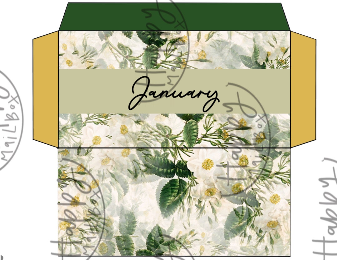January February and March Mini Flower Savings Challenges With Cash ...