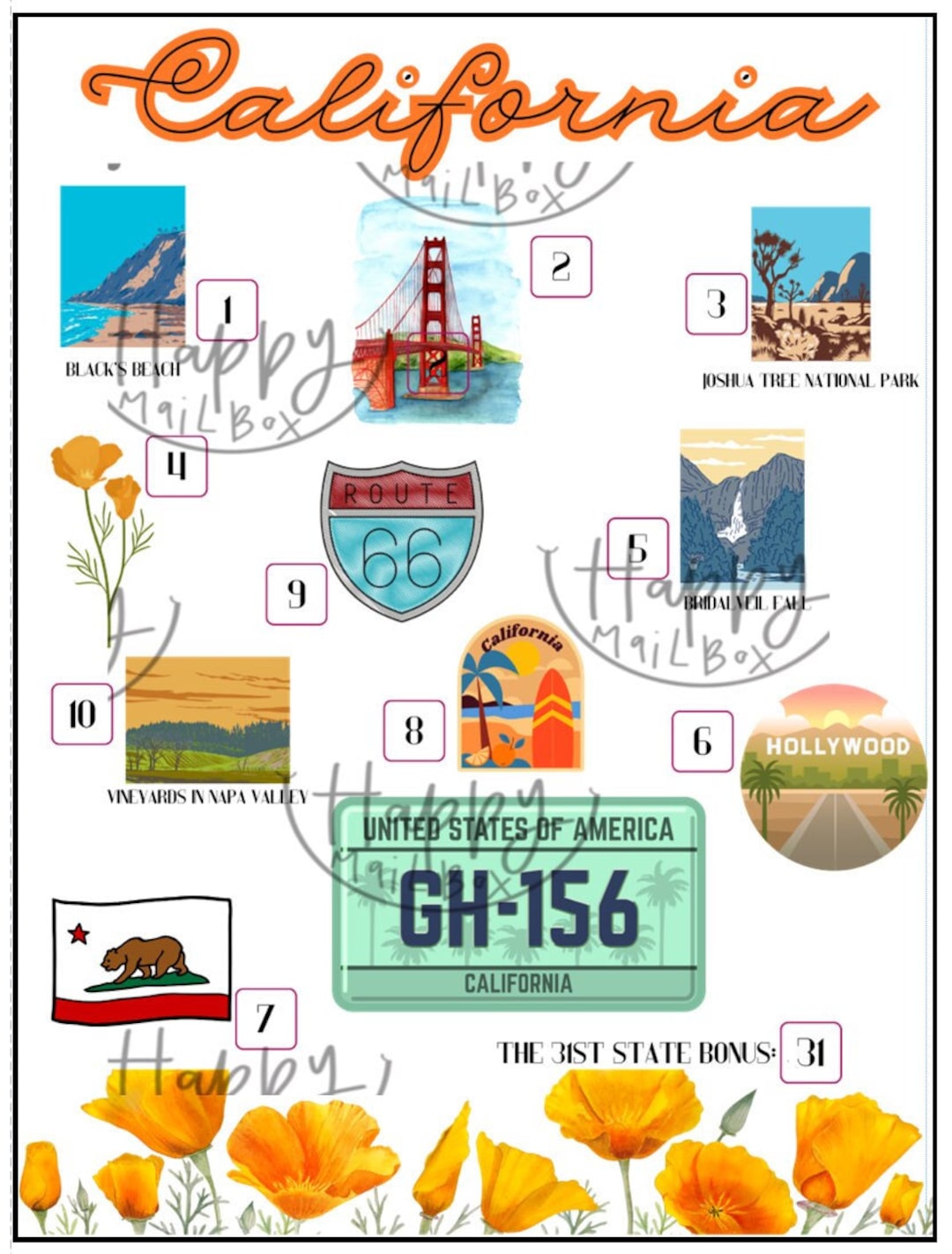 California State Savings Challenge and Cash Envelope - Etsy